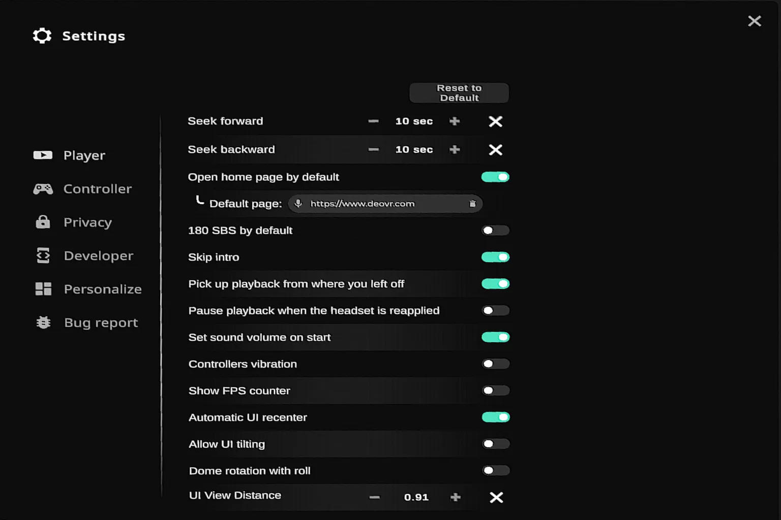 DEO VR on Meta Quest — Full Settings & Features Guide