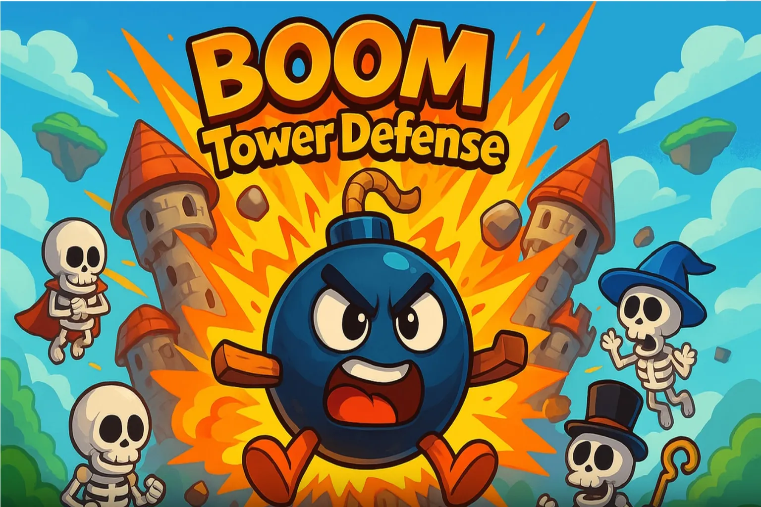 Boom Tower Defense | Skeleton Towers vs. the Bomb Kingdom in VR Tower Defense